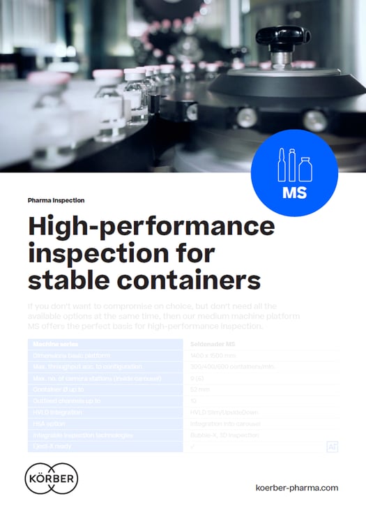 Körber MS | Groundbreaking Pharmaceutical Inspection Machines