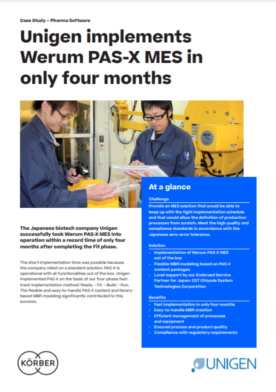 Körber Pharma | Software | Case Study Unigen