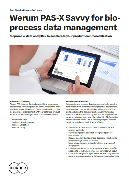 Körber Pharma | Software | PAS-X Savvy General