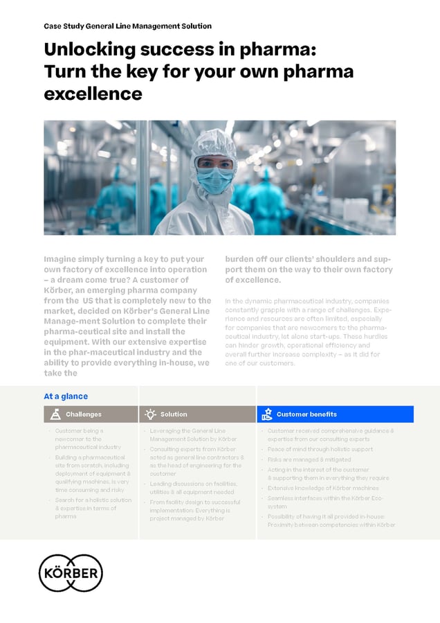 Körber Consulting | General Line Management Case Study 2024