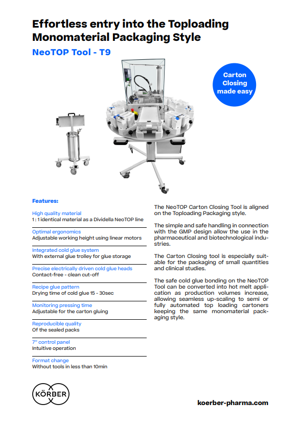NeoTOP Tool T9 | Monomaterial Packaging Machines
